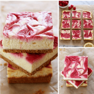 Yummy Raspberry Lemonade Cheesecake Bars - Afternoon Baking With Grandma