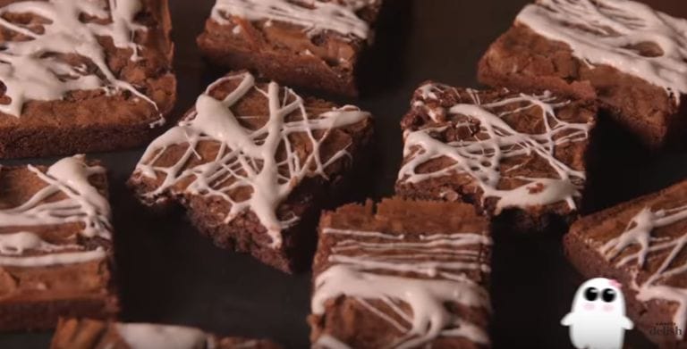Love These Cobweb Brownies - Afternoon Baking With Grandma