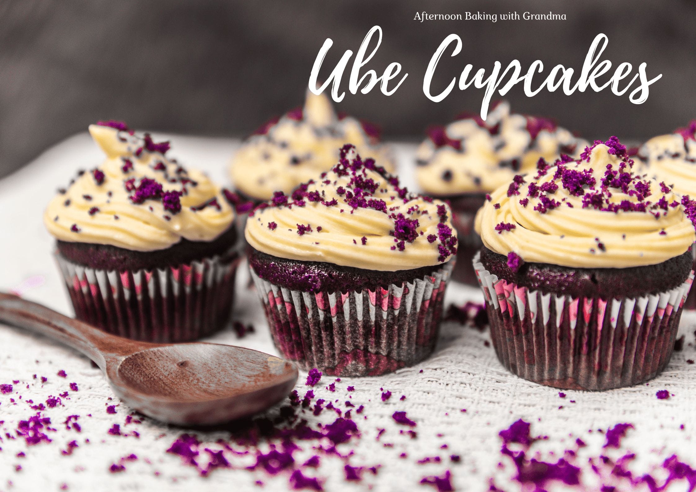 Ube Cupcakes Recipe - Afternoon Baking With Grandma